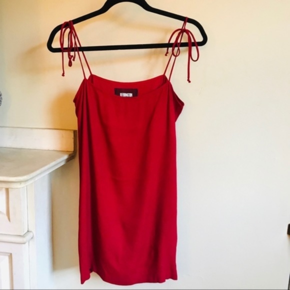 Reformation | Dresses | Reformationfeliz Cherry Bomb Red Mini Slip ...
